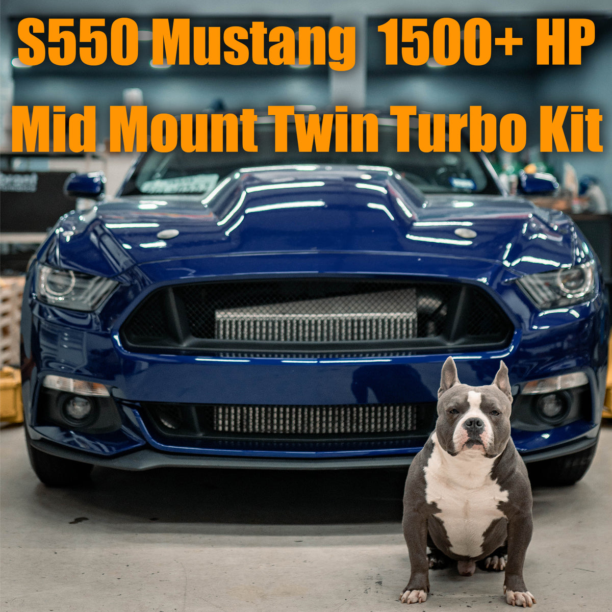 Aldowelds S550 Mustang Mid Mount Twin Turbo Kit